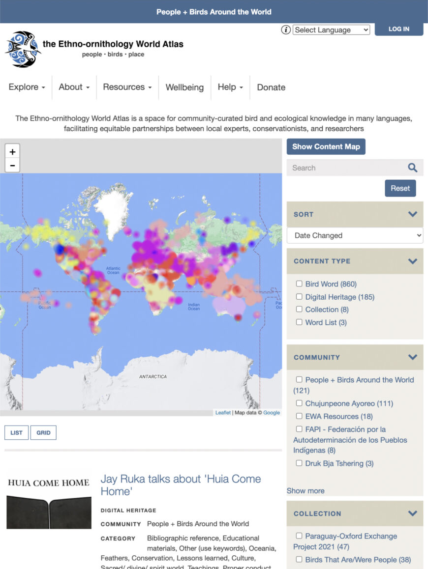 The Ethno-ornithology World Atlas (EWA) | Kanopi Studios