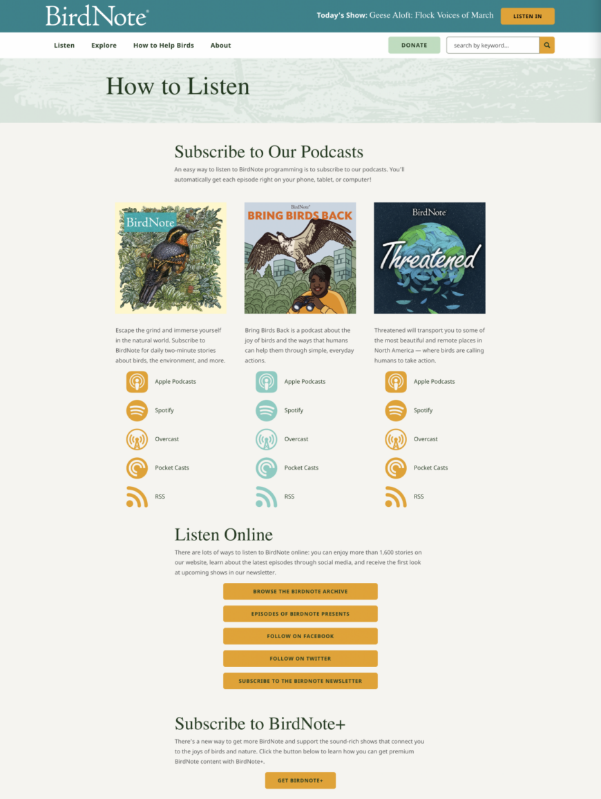 BirdNote | Kanopi Studios